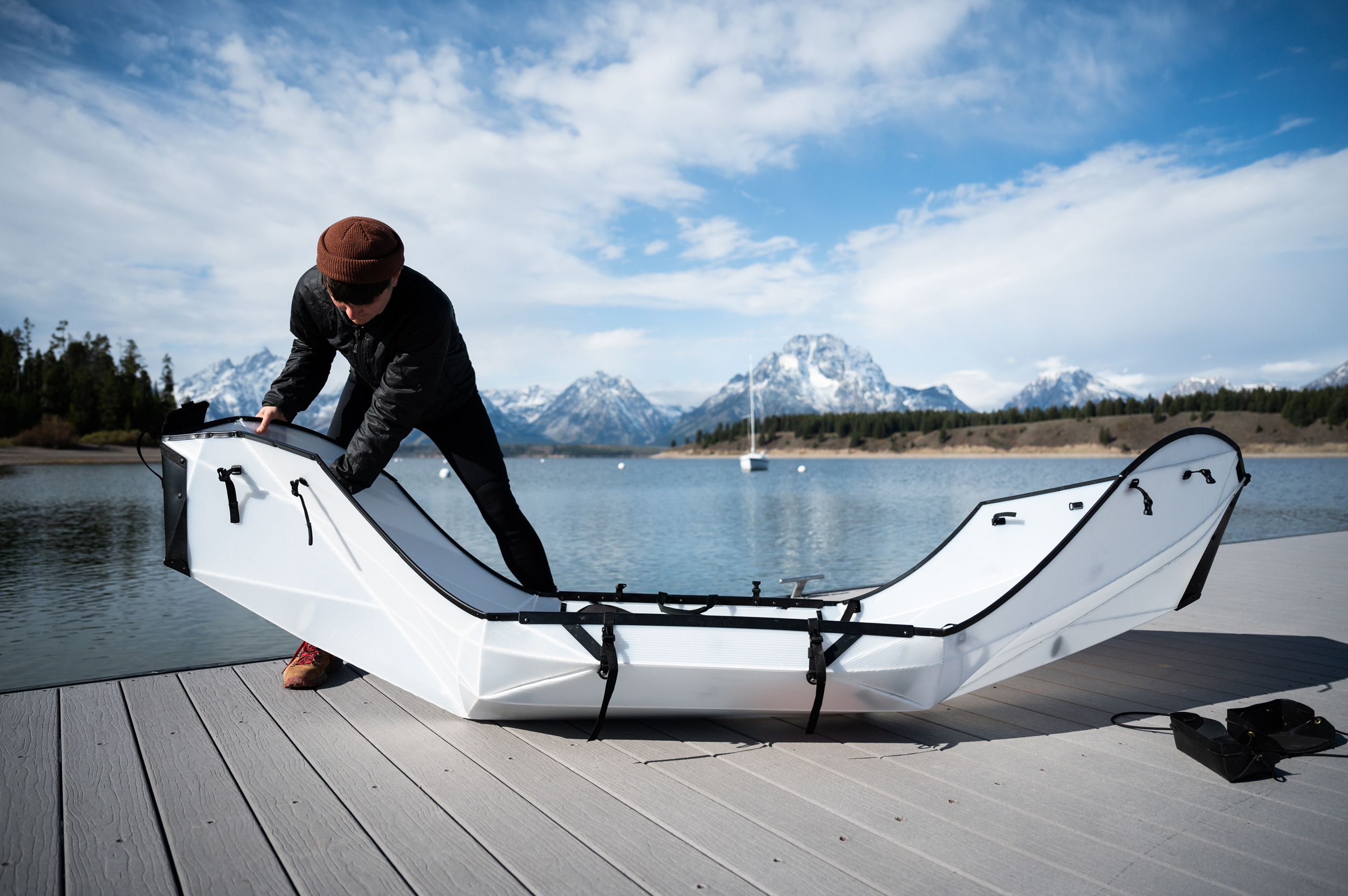 Kayak like an origami. The boat folds up into a backpack to explore the ...