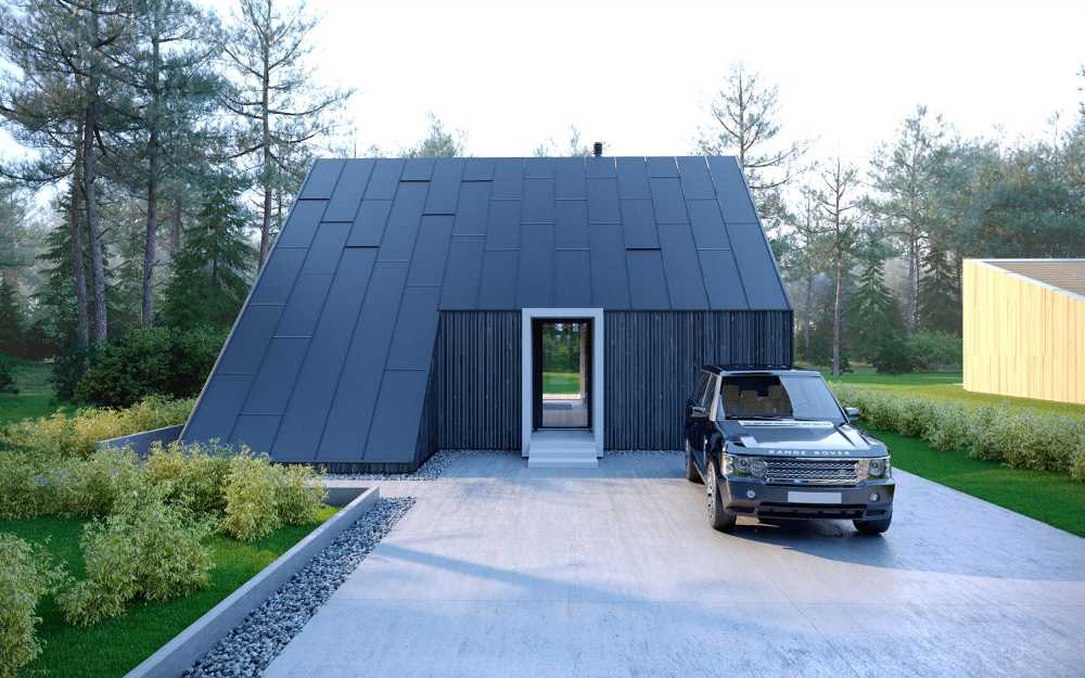 Concept for the Wooden House. "Live in wood" combining functionality ...